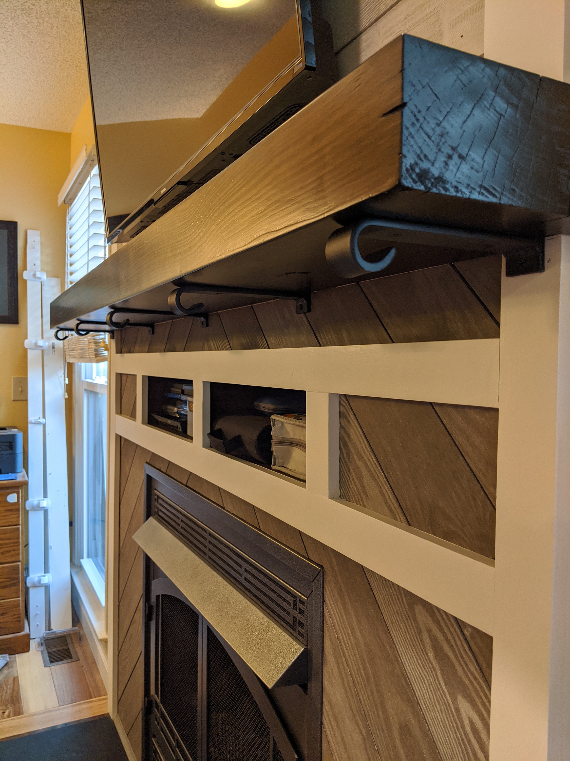 Rustic Curved Steel Shelf Bracket. Extremely Heavy Duty. Hand Bent ...