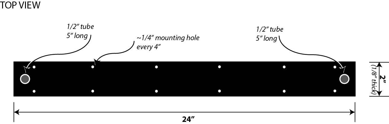 24 DUAL ROD Hidden Brackets for floating shelf one | Etsy