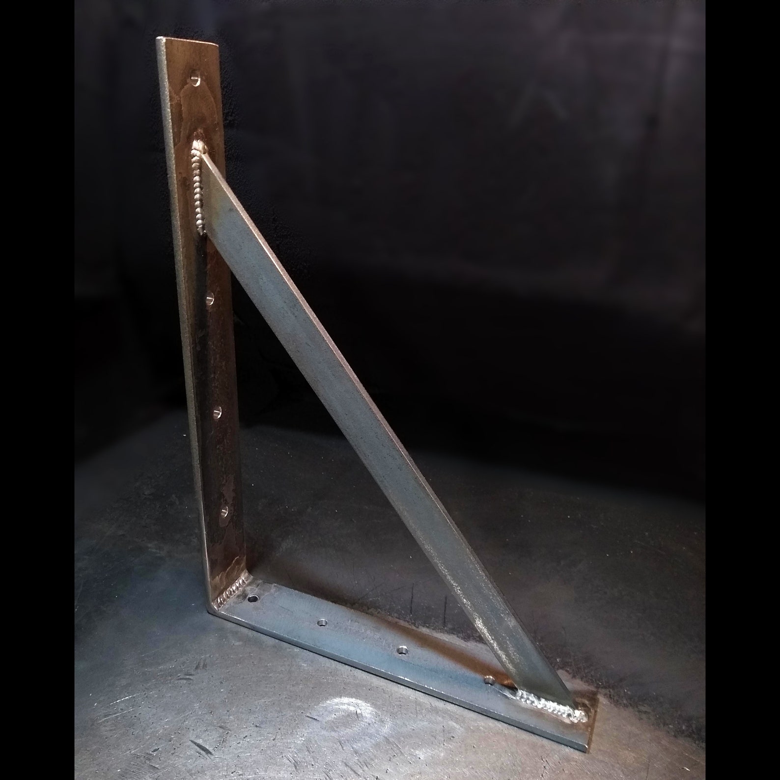 XL L-bracket With Diagonal Support: Hand Made and Welded - Etsy
