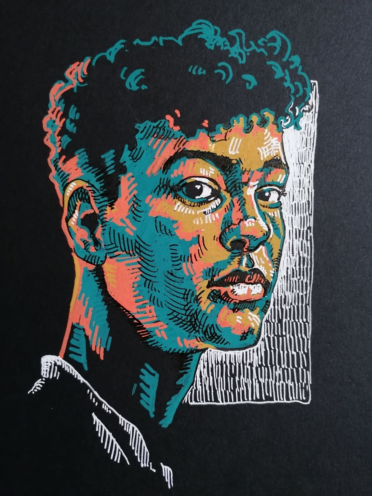 Abstract Portrait Painting Male