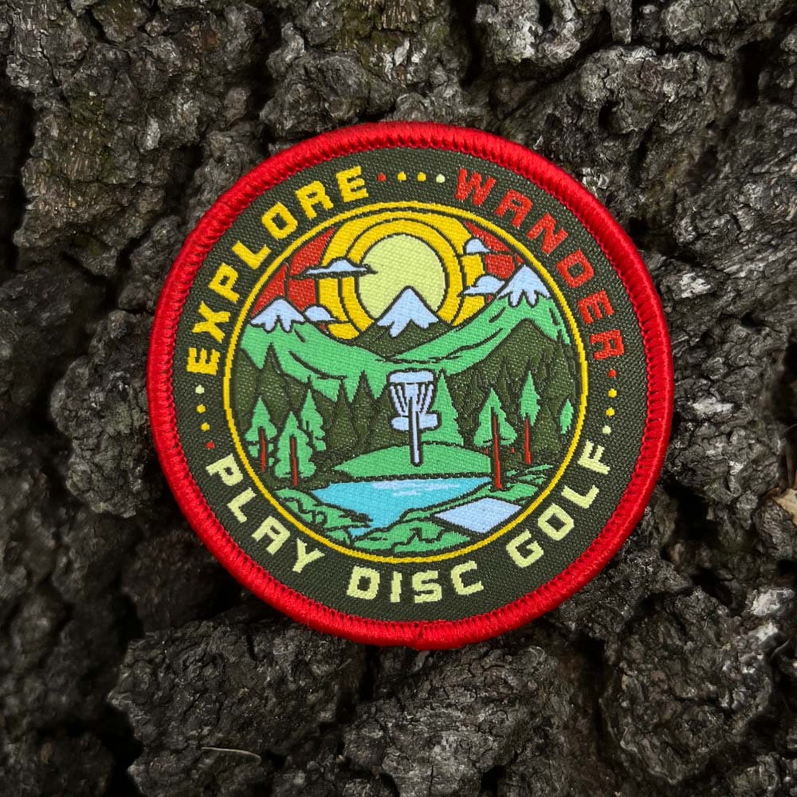 Wander Explore Play Disc Golf Patch - Disc Golf Gift - Etsy
