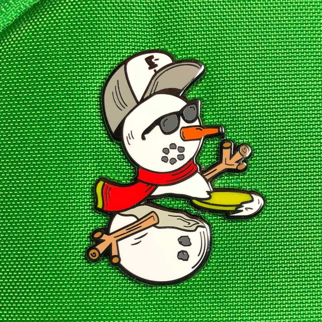 Snowman Disc Golf Pin™ High Quality Enamel Pin Disc Golf Gift - Etsy