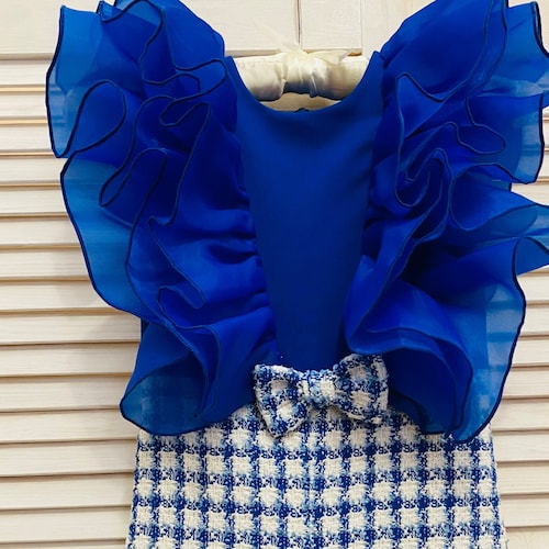 Royal Blue Jumpsuit Romper Pageant Outfit Girls Neoprene - Etsy