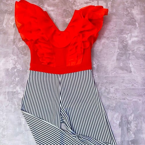 Fun Fashion Red Girls Outfit Pageant Red Jumpsuit Romper - Etsy