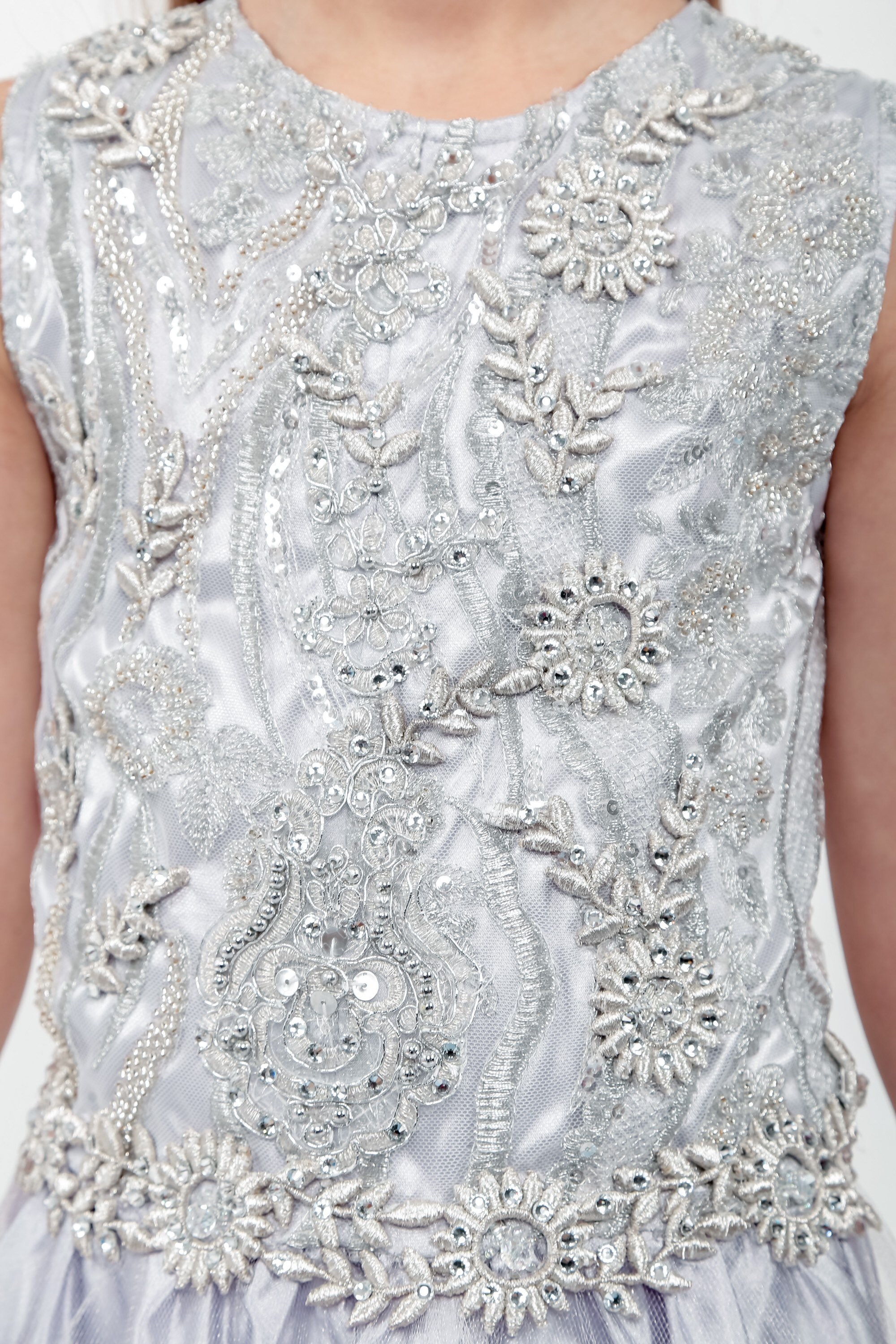 Silver Gray Lace Girl Tulle Dress/ Flower Girl Dress/ Baby | Etsy