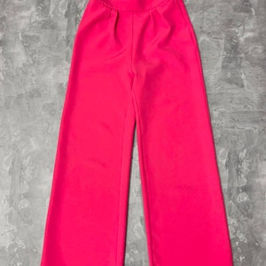 Hot Pink Pageant Interview Suit With Pants/ Top and Pants Set/ Girls ...