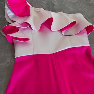 Hot Pink and White Girl Jumpsuit With Ruffle/ Appearance Jumpsuit ...