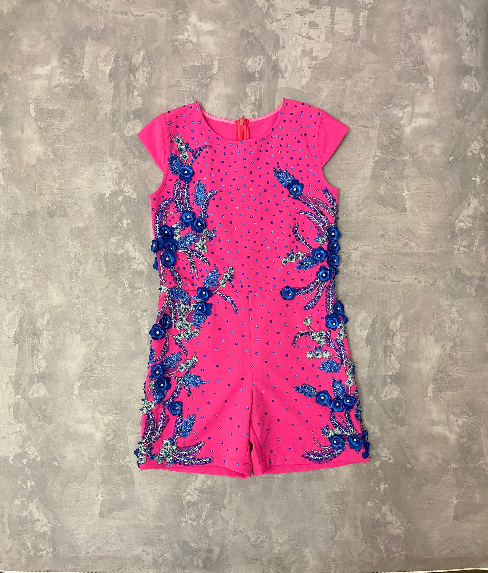 Hot Pink Royal Blue Pageant Fun Fashion Outfit With Cape and - Etsy