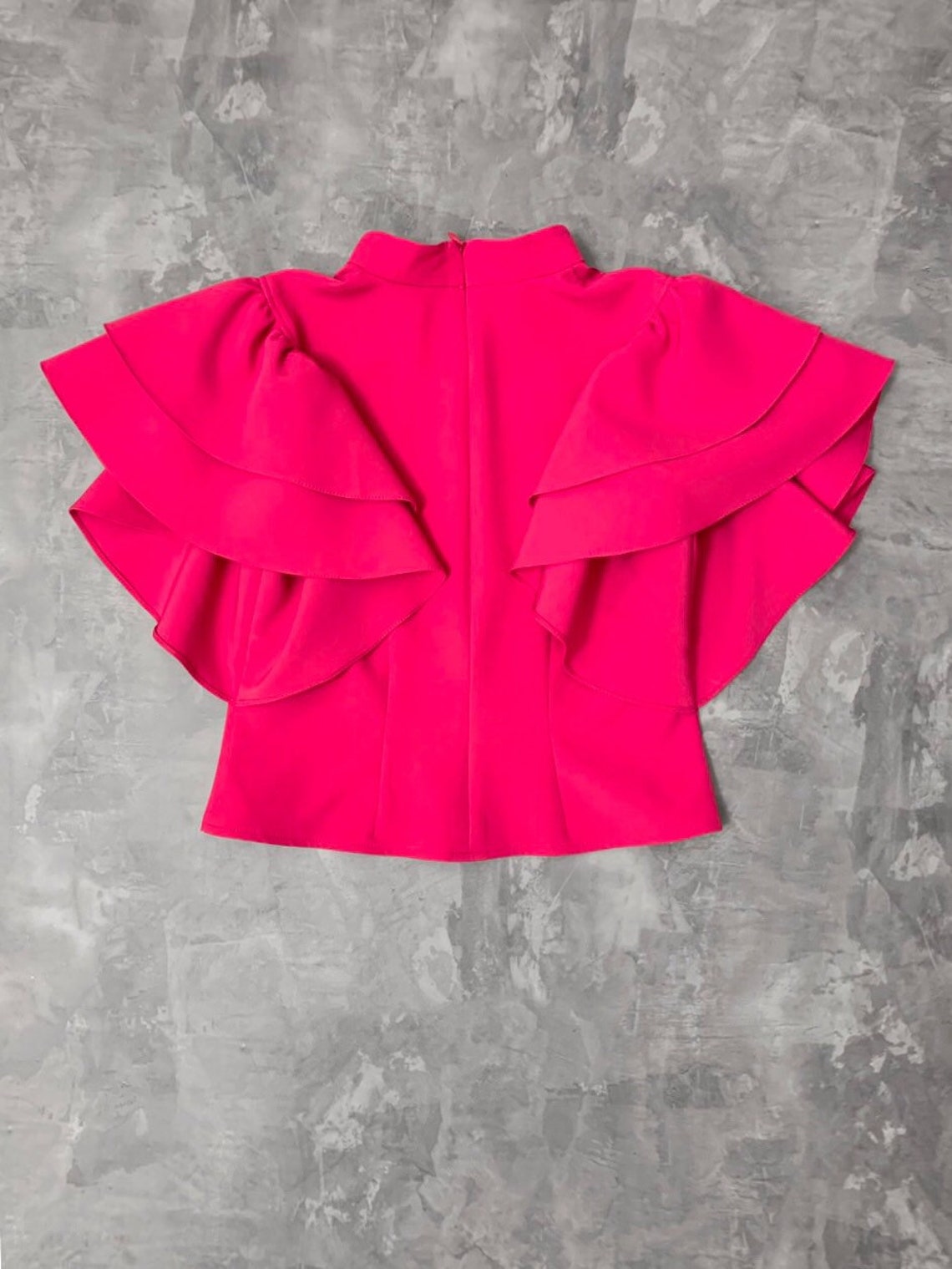 Hot pink pageant interview suit with pants/ Ruffles top and | Etsy