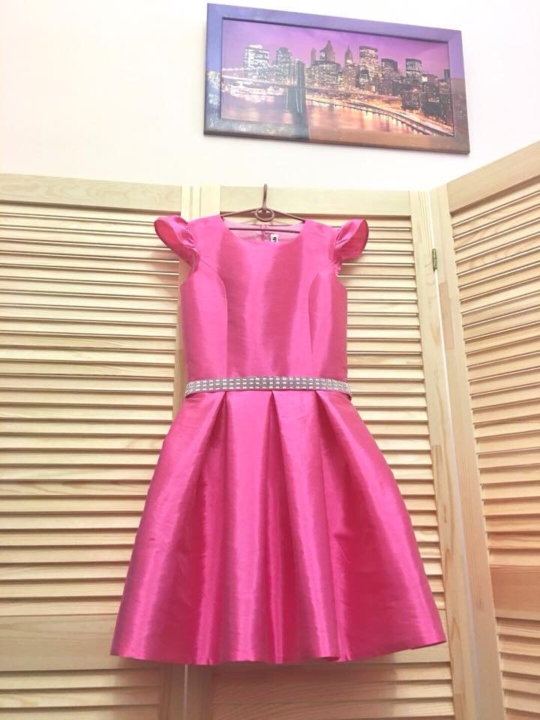 Pearl Pink Pageant Interview Cocktail Dress With Sleeves and ...