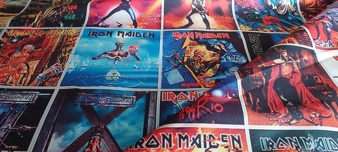 IRON MAIDEN Design Fabric by the Meter - Etsy