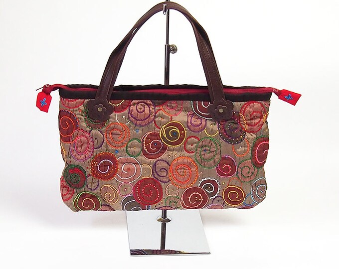 Spiral Pattern Uzumaki Hand Embroidery Tote Bag - Etsy