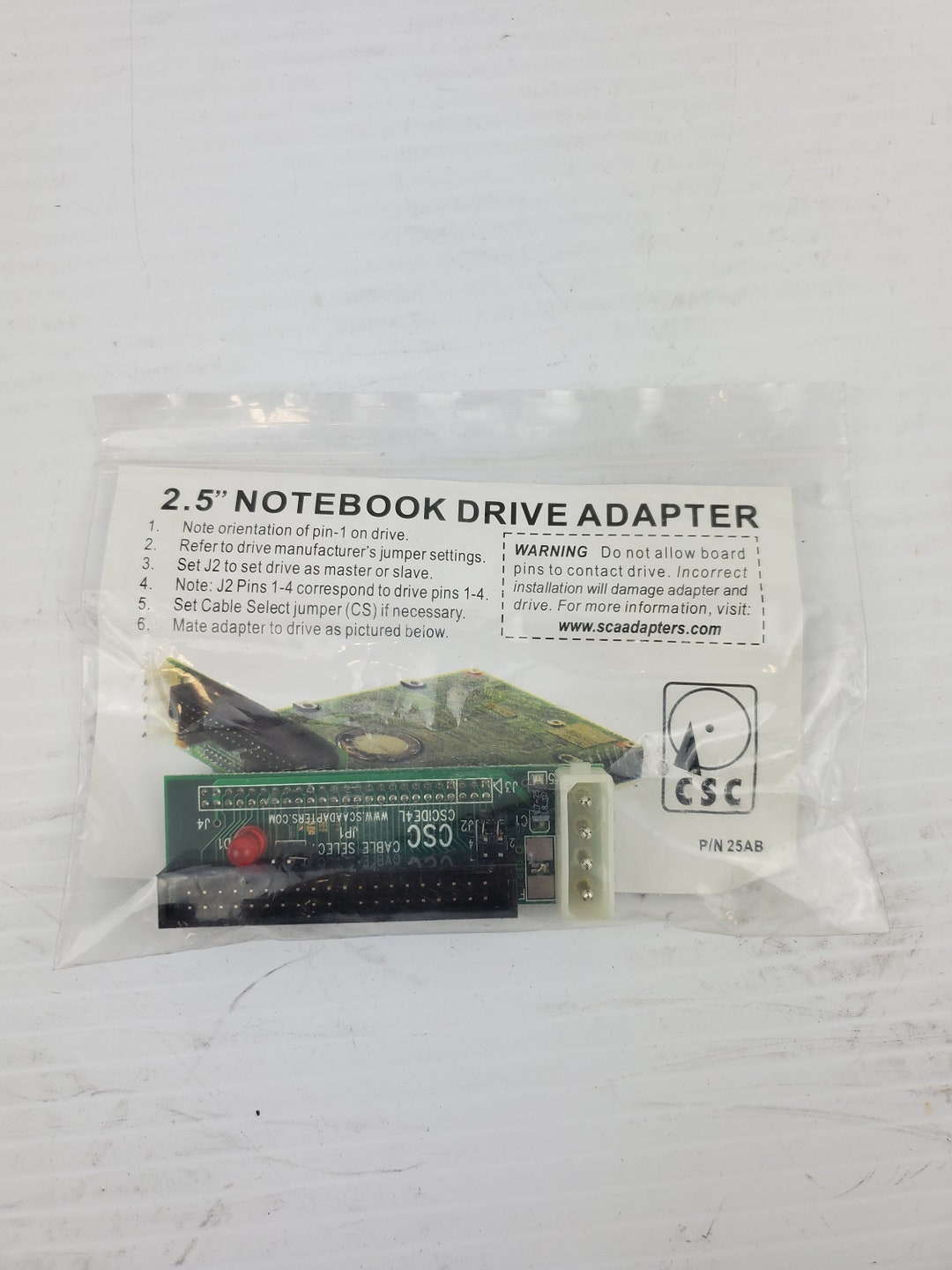 CSC CSCIDE4L 25AB Cable Select 2.5 Notebook Drive Adapter - Etsy
