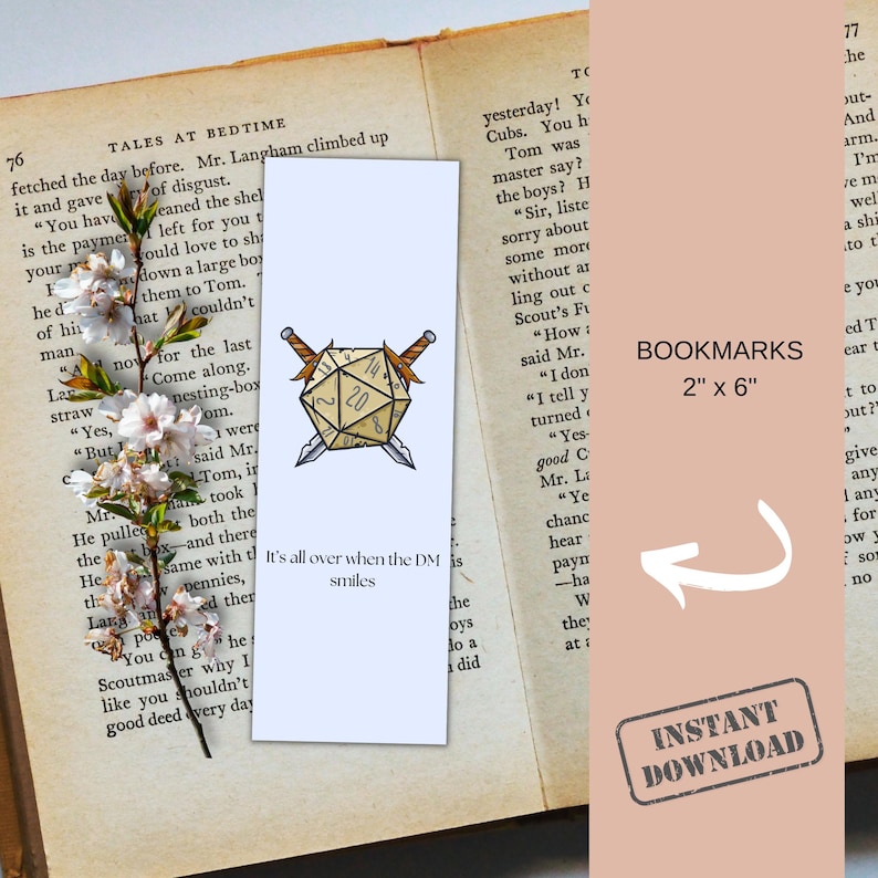 Printable Dungeons and Dragons Bookmarks Bundle - Digital Download - Etsy