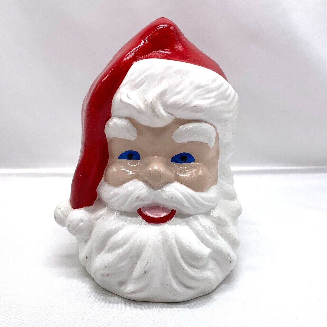 Vintage Christmas Santa Head Ceramic Hand Made 7 - Etsy