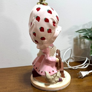 Vintage Strawberry Shortcake Table Lamp Working 14" No Shade Ceramic ...