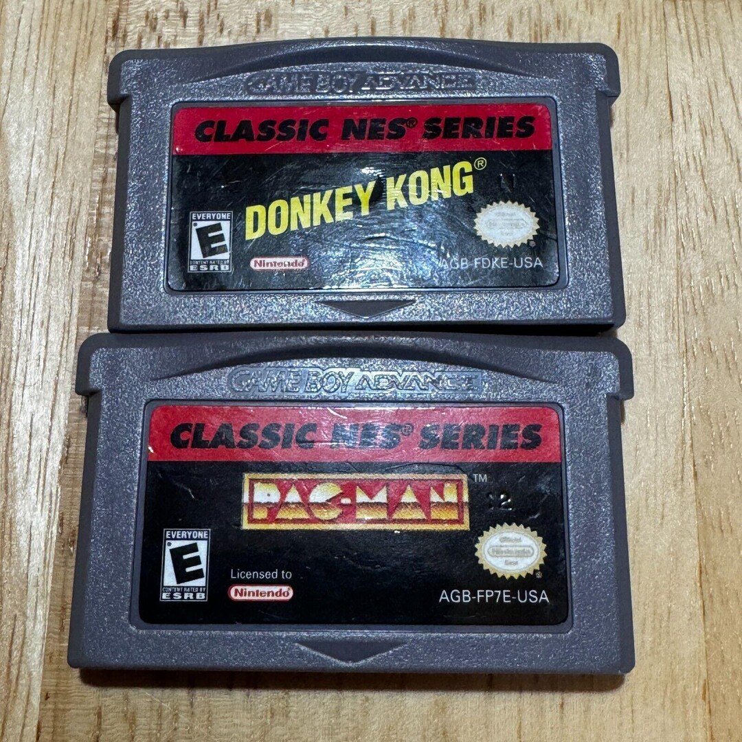 Nintendo Game Boy Advance Classic NES Series Games Donkey Kong and Pac ...