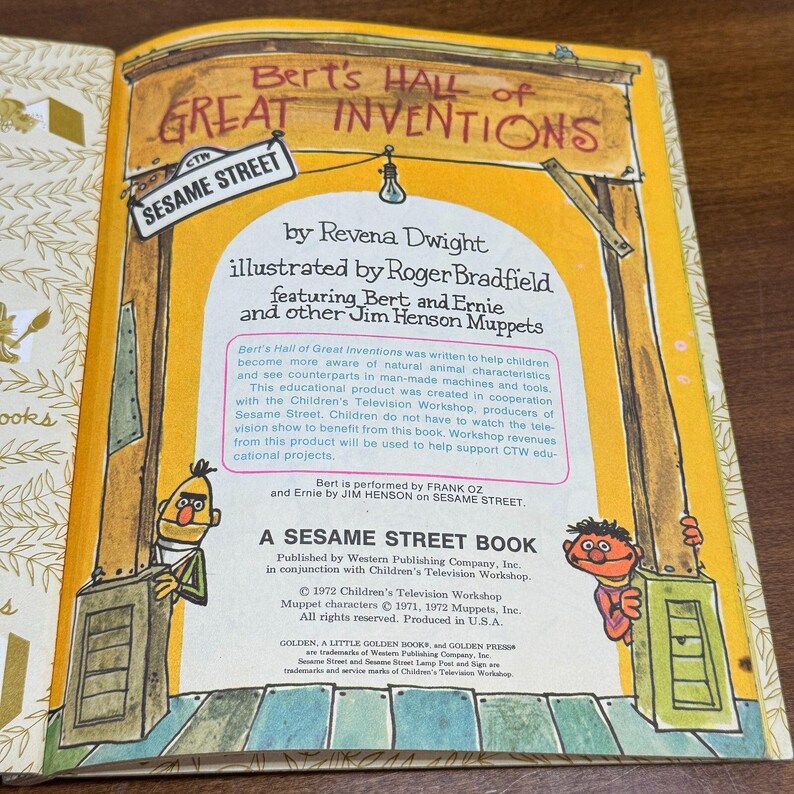 Bert's Hall of Great Inventions A Little Golden Book Vintage 1972 ...
