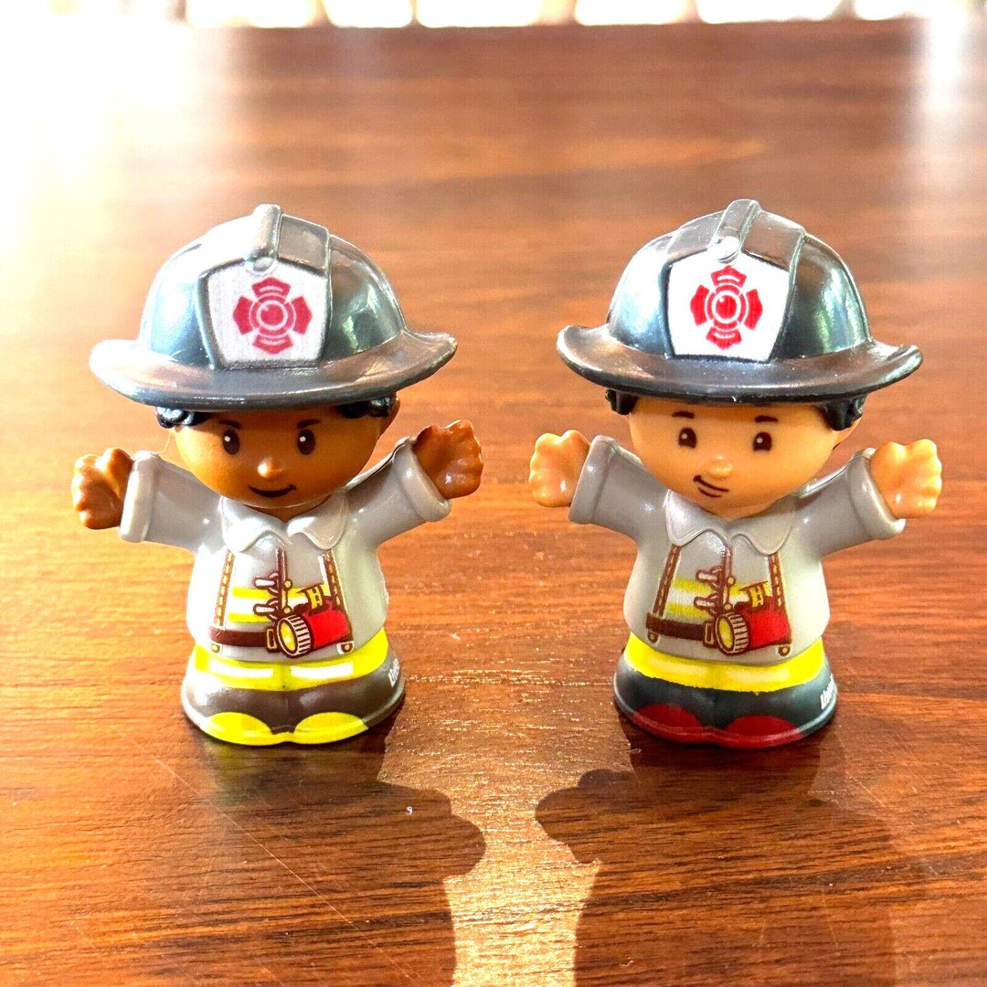Fisher Price Little People Firefighter Fireman Figures Male and Female ...