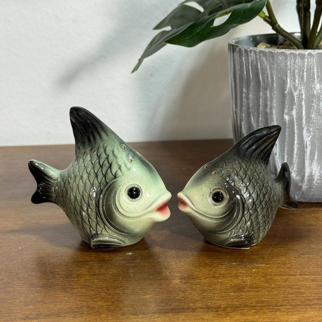 Goebel Angel Fish Salt & Pepper Shakers Vintage Made in West Germany ...