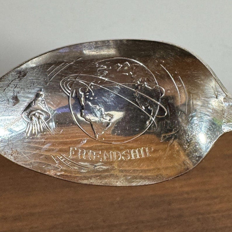 Vintage John F Kennedy Silver Plate Spoon Friendship Space WM Rogers - Etsy