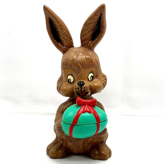Vintage Ceramic Bunny Rabbit Figurine Hand Painted Handmade - Etsy