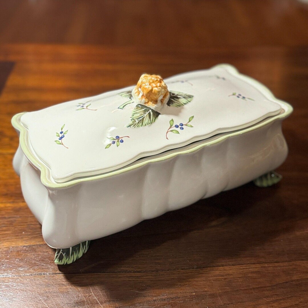 Princess House Vintage Garden Ceramic Floral Centerpiece Serveware - Etsy