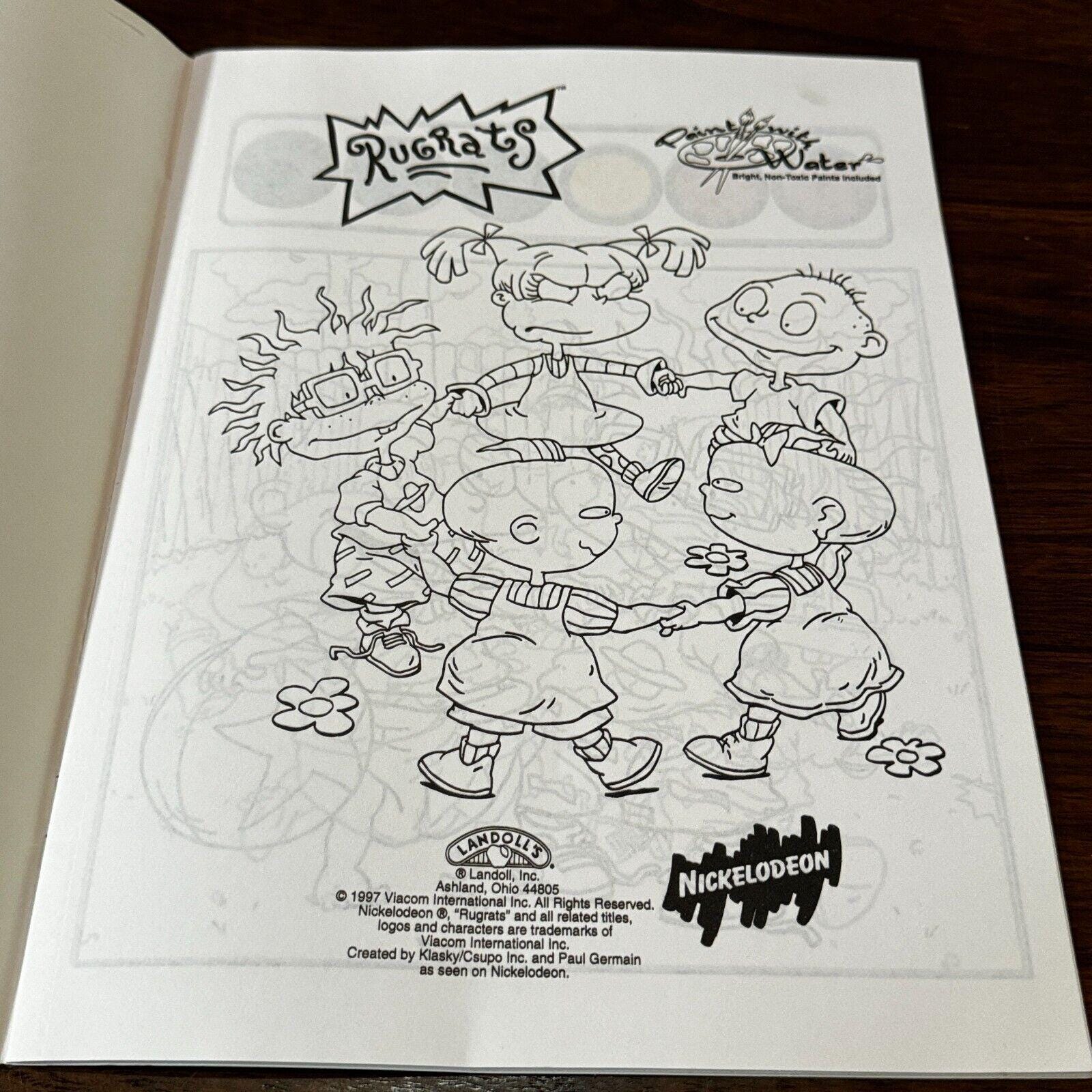 Vintage Nickelodeon Rugrats Painting With Water Coloring Book 1997 ...