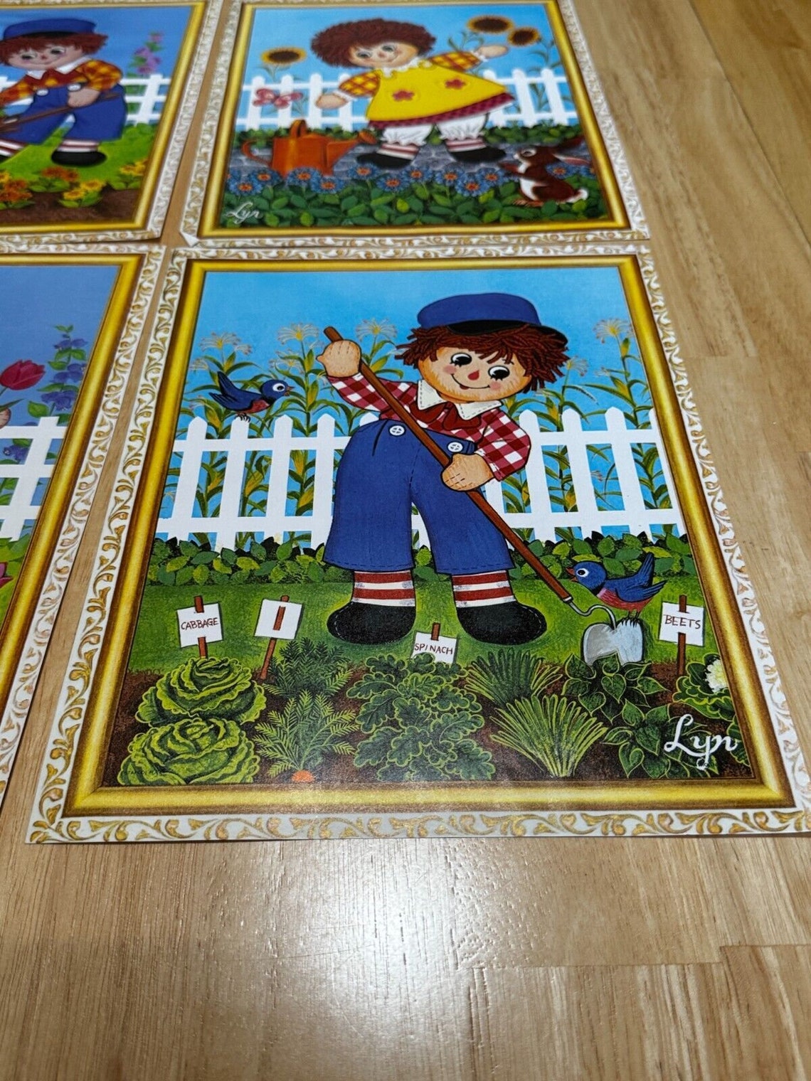 Vintage Raggedy Ann and Andy Poster Prints Pictures Set of 4 9x12 ...