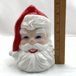 Vintage Christmas Santa Head Ceramic Hand Made 7 - Etsy