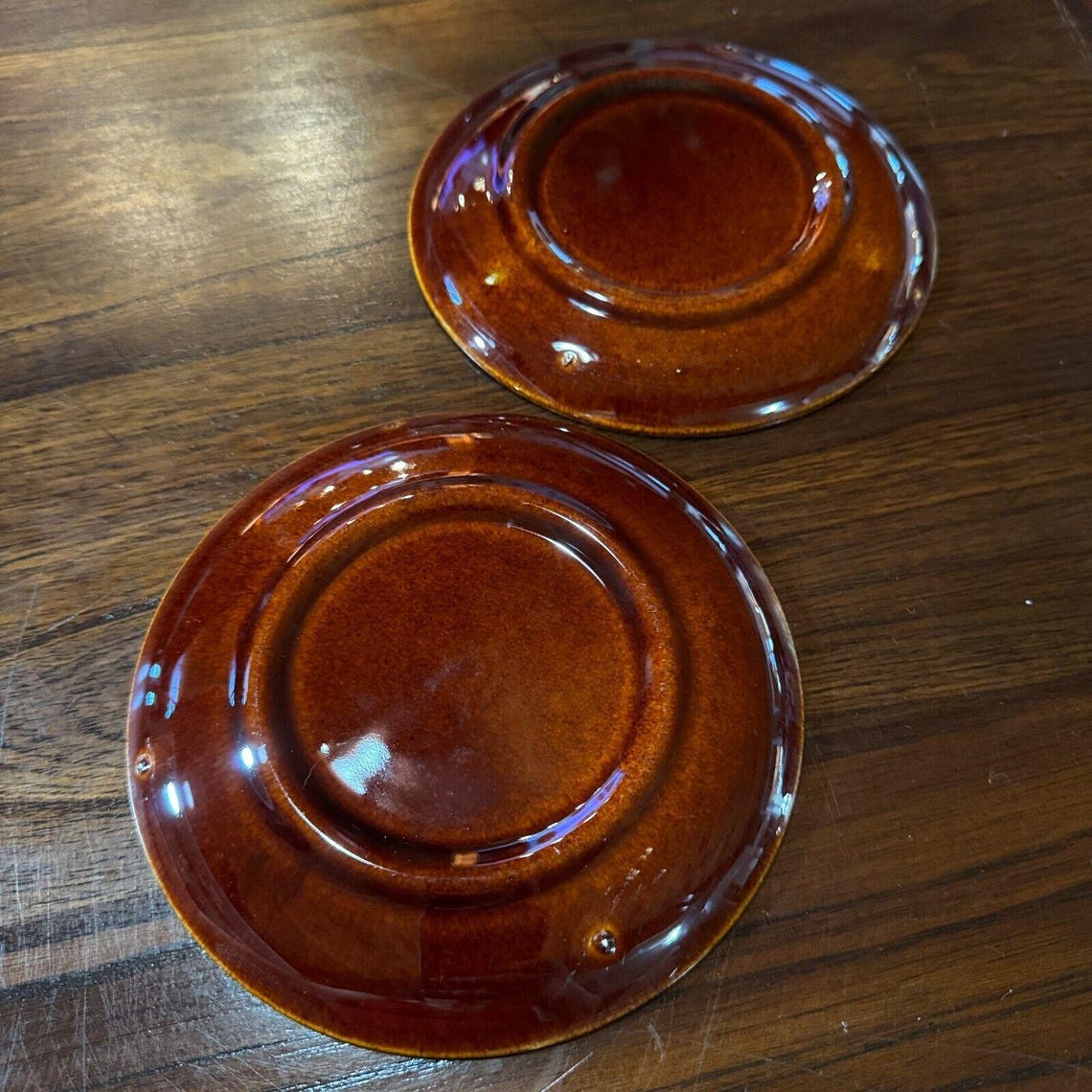 Hull Pottery Crestone Brown Drip Saucer Plates Vintage, Set of 2 - Etsy