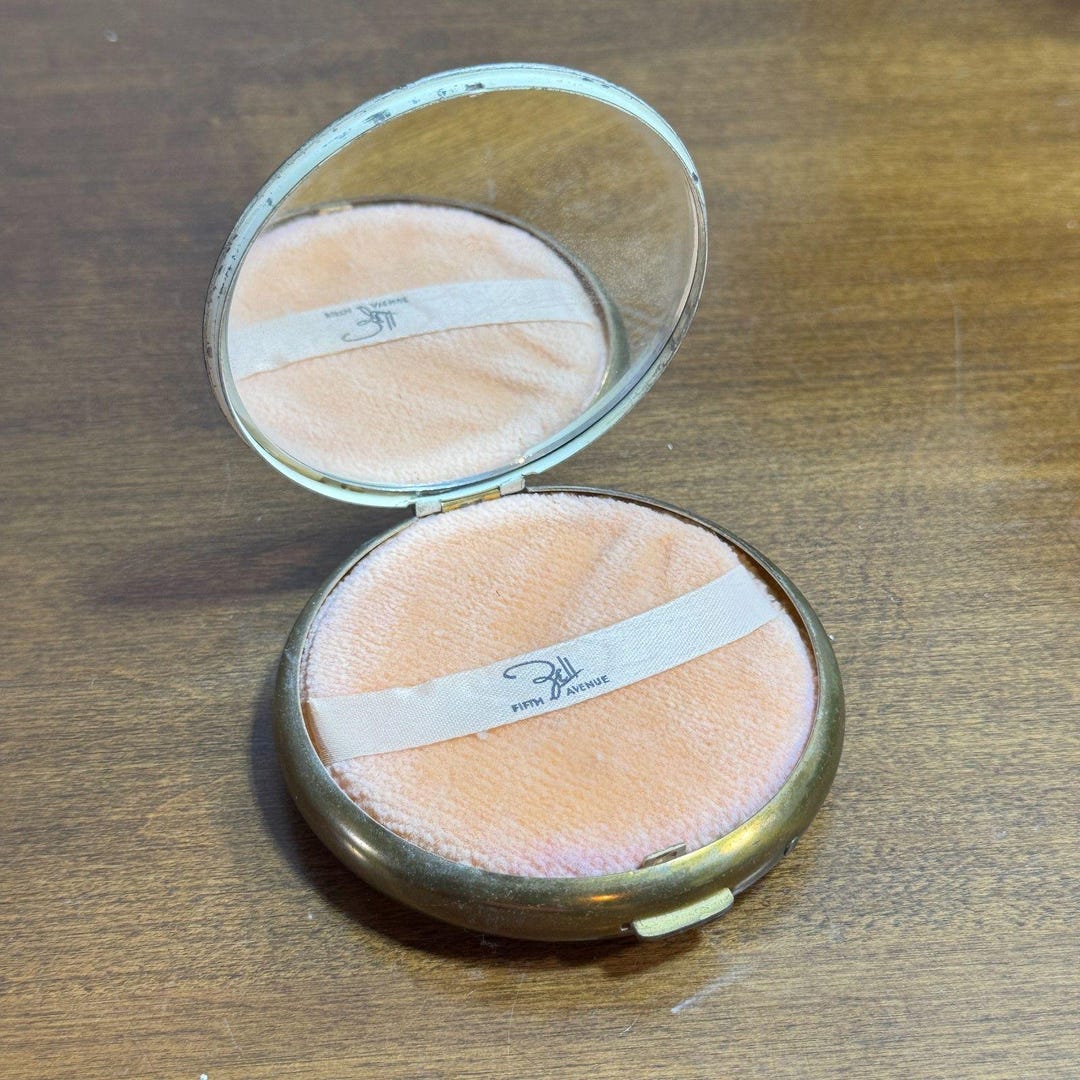 Vintage Zell Fifth Avenue Compact Face Powder Brass 3" - Etsy