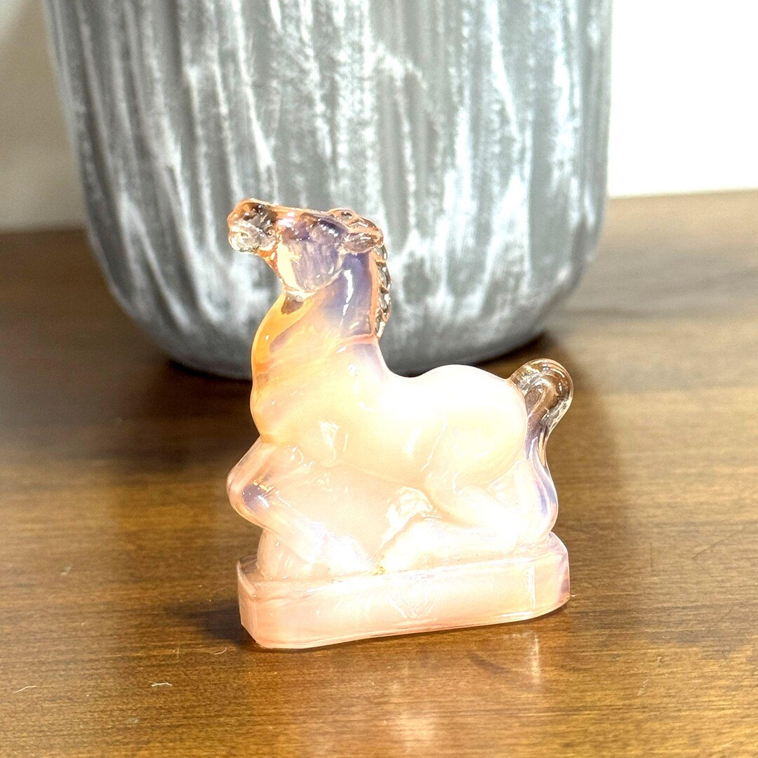 Vintage Boyds Crystal Art Glass Joey Horse in Crown 2 Figurine Pink - Etsy
