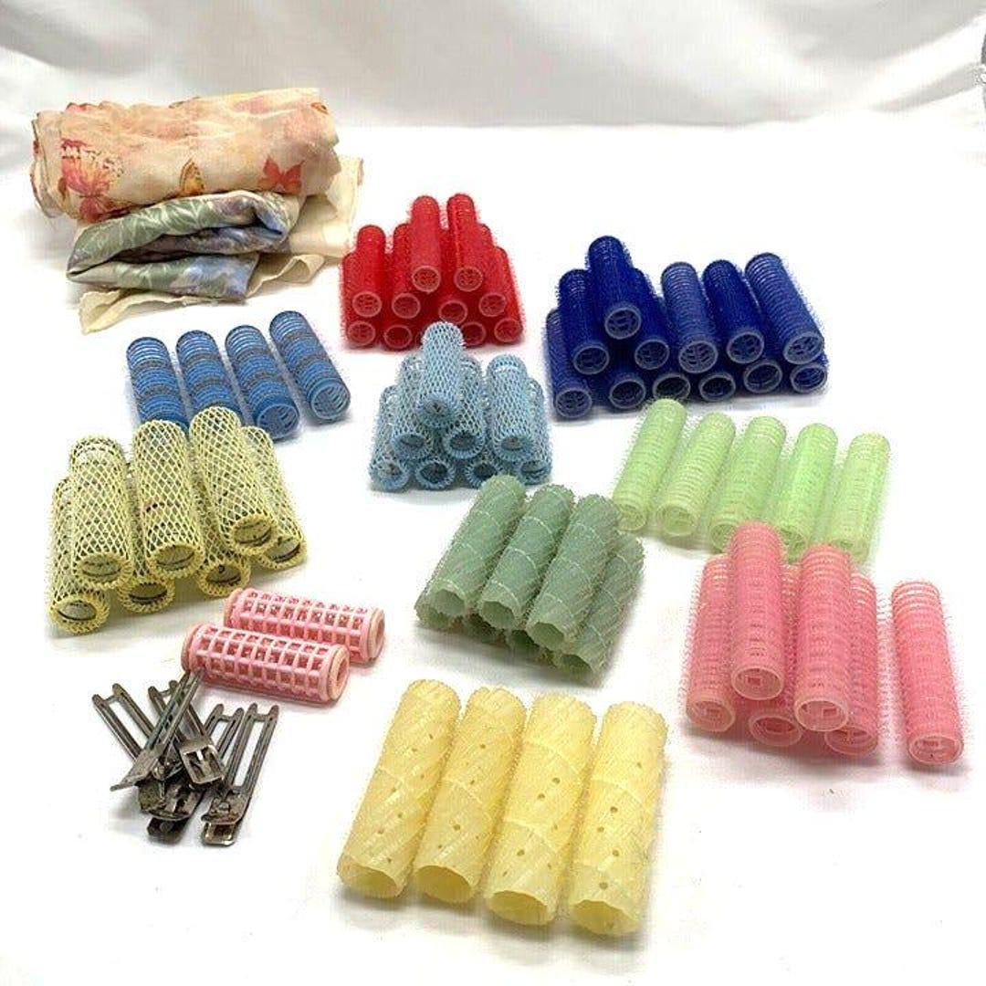 56 Vintage Hair Rollers Curlers Multiple Sizes Plus 2 Scarves - Etsy