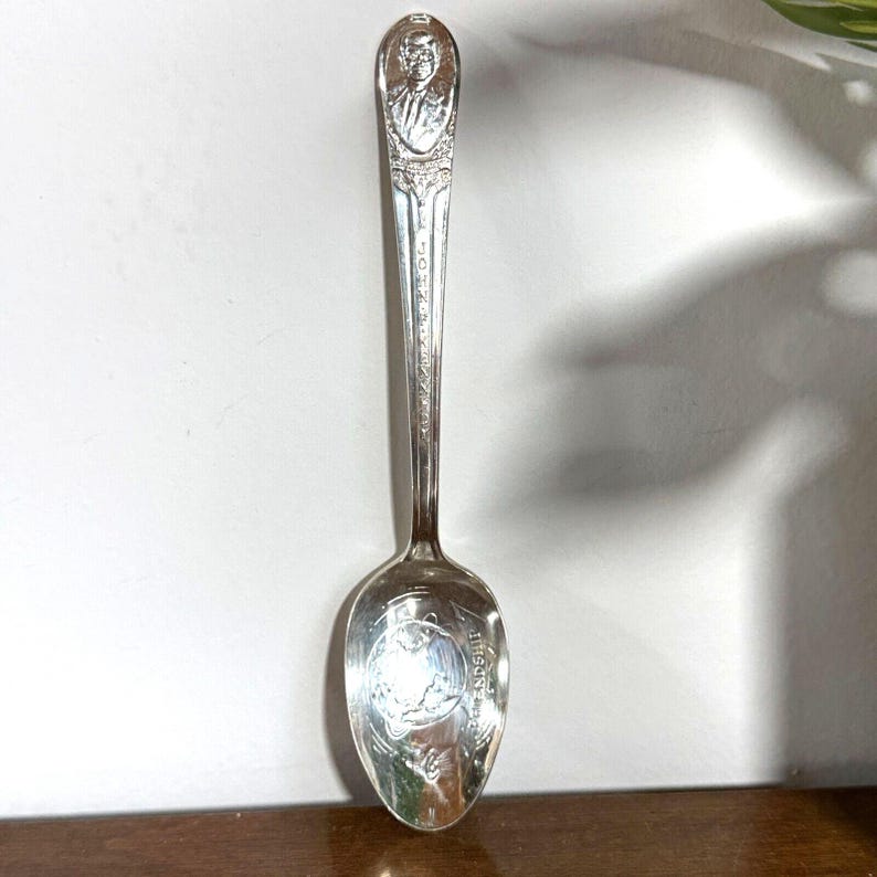 Vintage John F Kennedy Silver Plate Spoon Friendship Space WM Rogers - Etsy