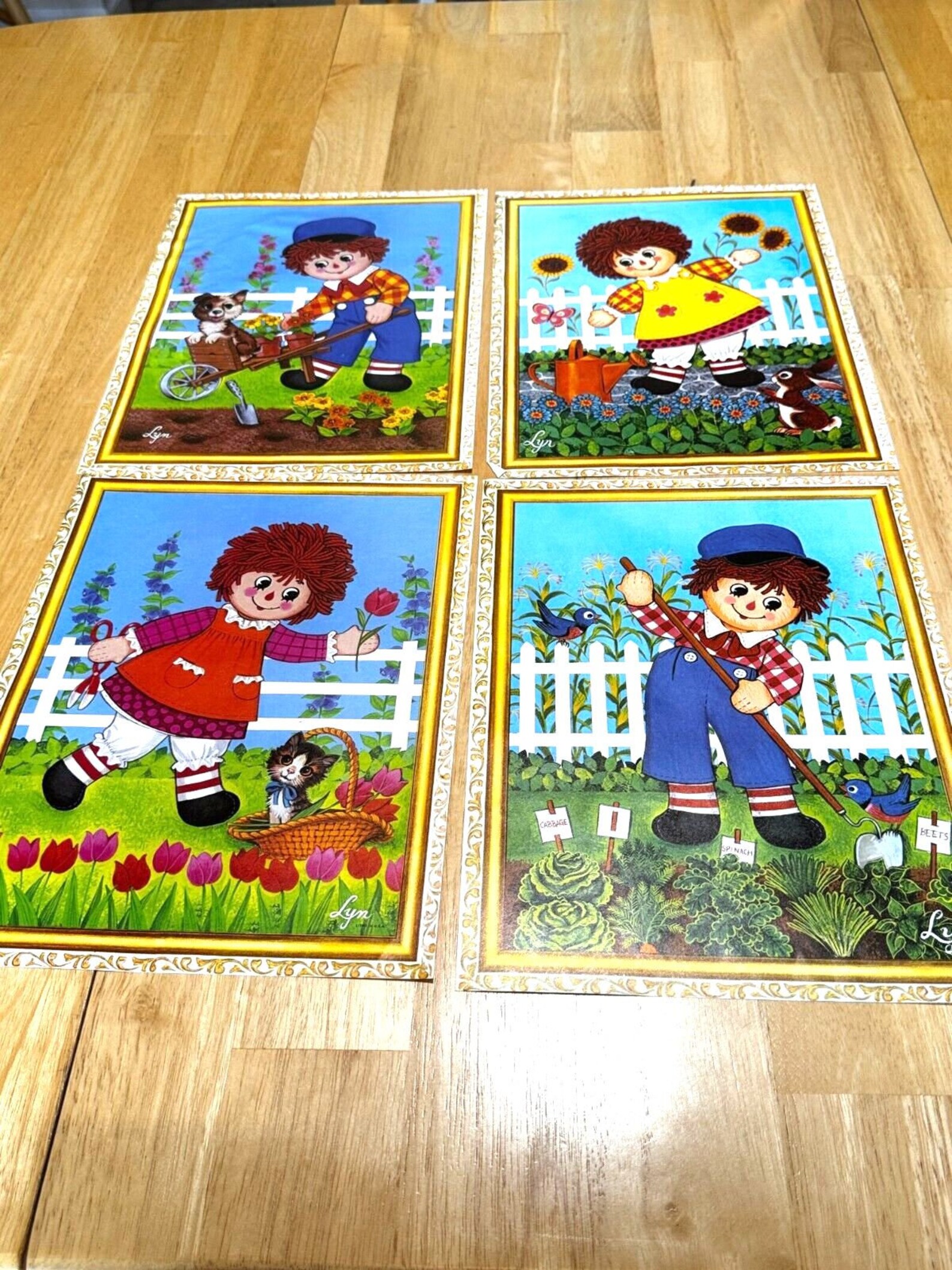 Vintage Raggedy Ann and Andy Poster Prints Pictures Set of 4 9x12 ...