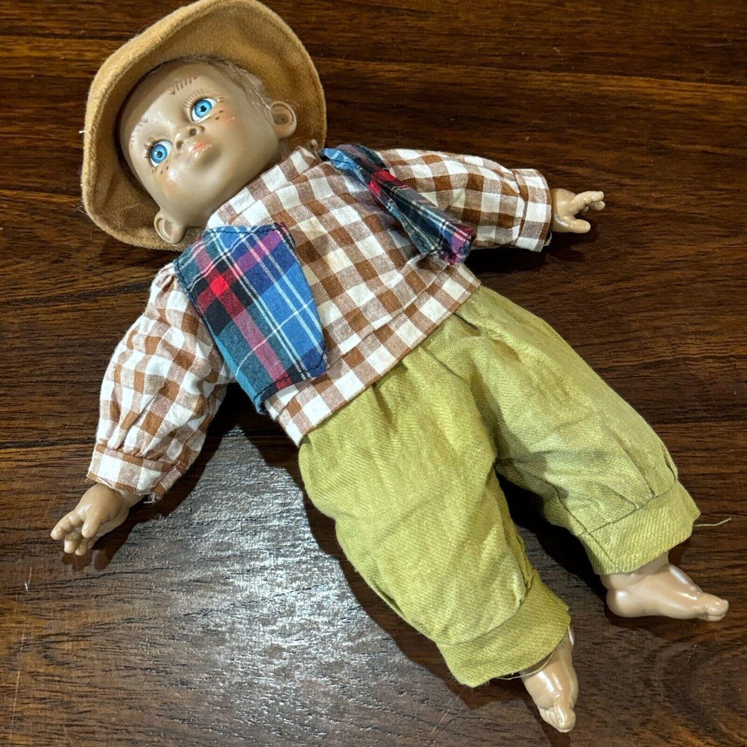 Vintage Simba Doll Boy Cloth Body Vinyl Head 10 Inches Clothing Blonde ...