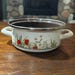 Vintage Enamel Pot Dutch Oven Red Poppies Daisies With Handles 7" - Etsy