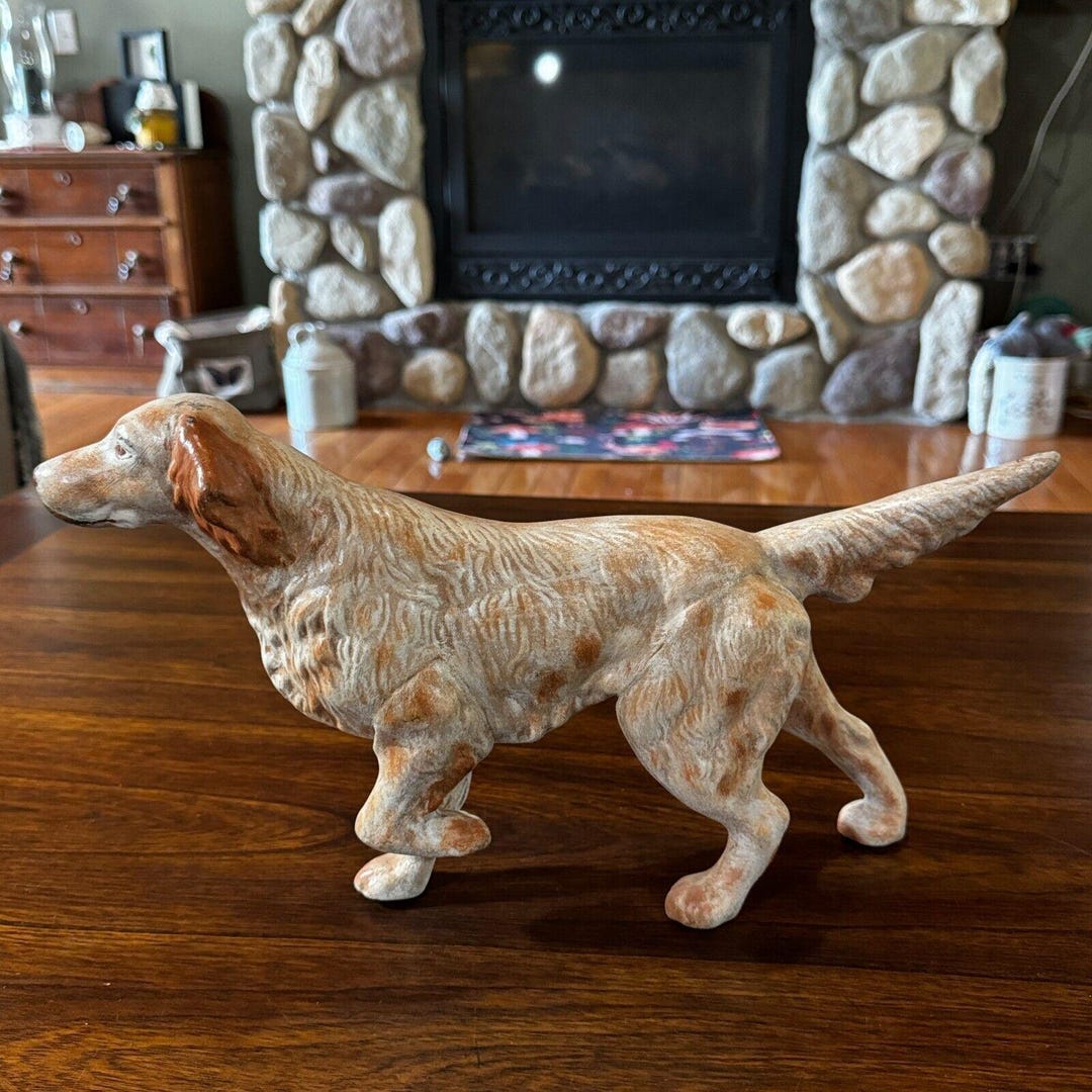 Vintage Springer Spaniel Golden Retriever Dog Ceramic Figurine Large 9 ...