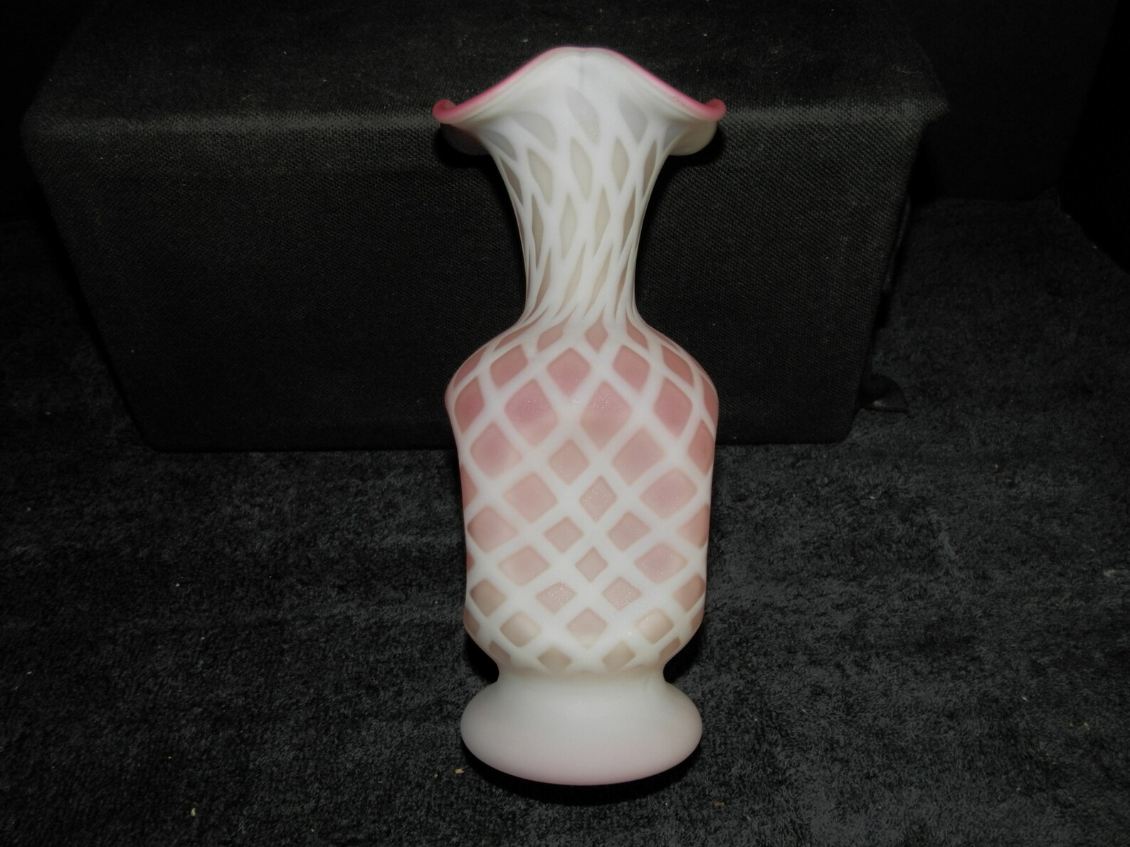 Two Fenton Cranberry Ruffled Top Vases - Etsy