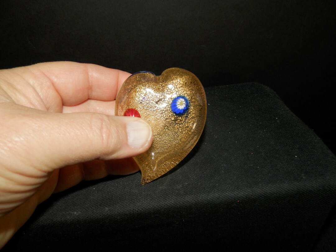 Gold Heart Shaped Hollow Paperweight - Etsy