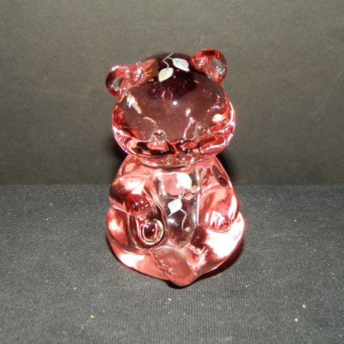 Fenton Glass White Bear Figurine / Hand Painted by Valory - Etsy