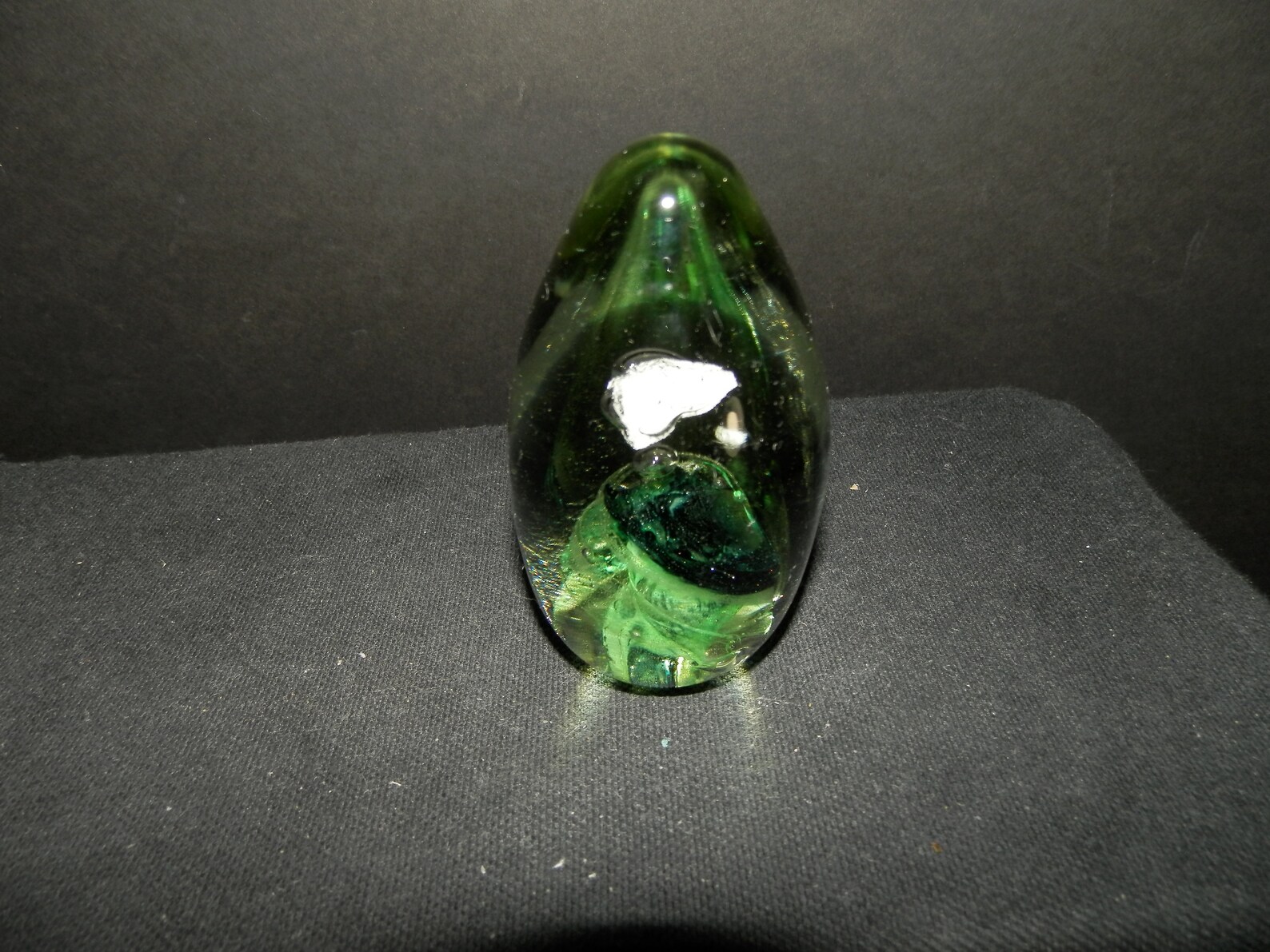 Green Conical Paperweight Kerry Glass Ireland Original Tag | Etsy