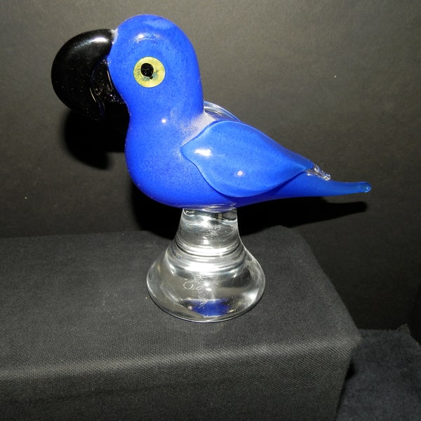 Glass Parrot Figurine - Etsy