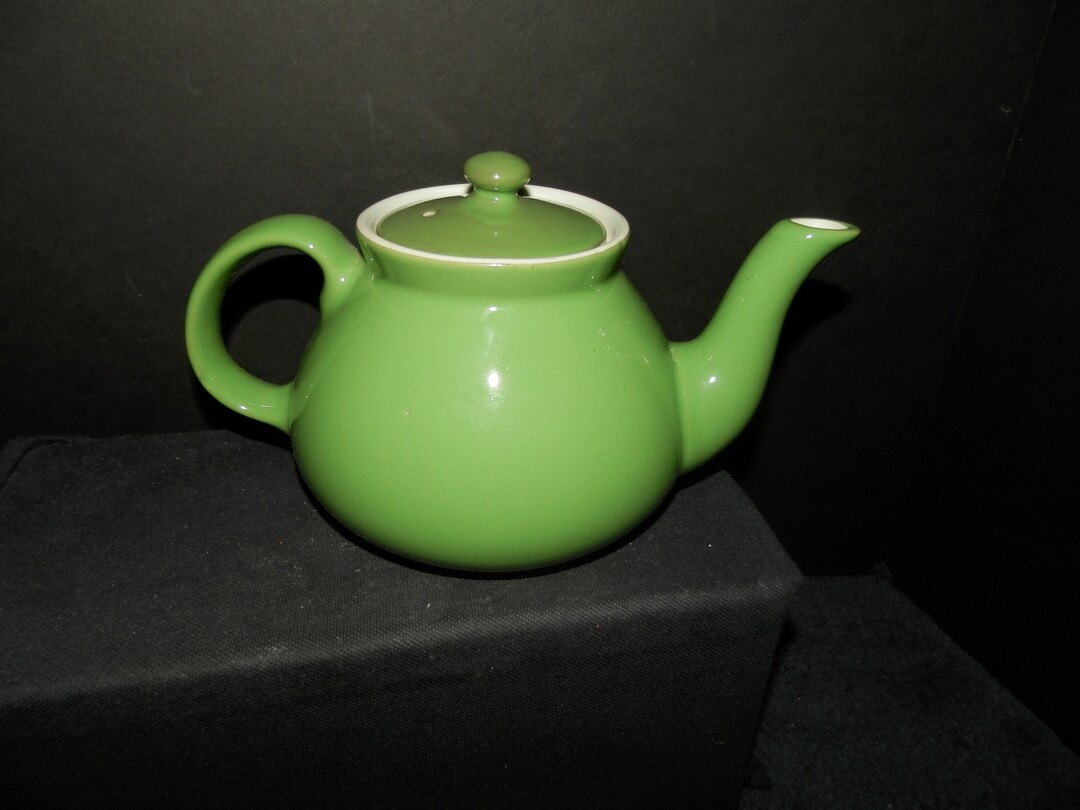 Hall Pottery Green Teapot - Etsy