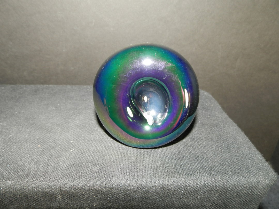 Iridized Paperweight Robert Eickholt - Etsy