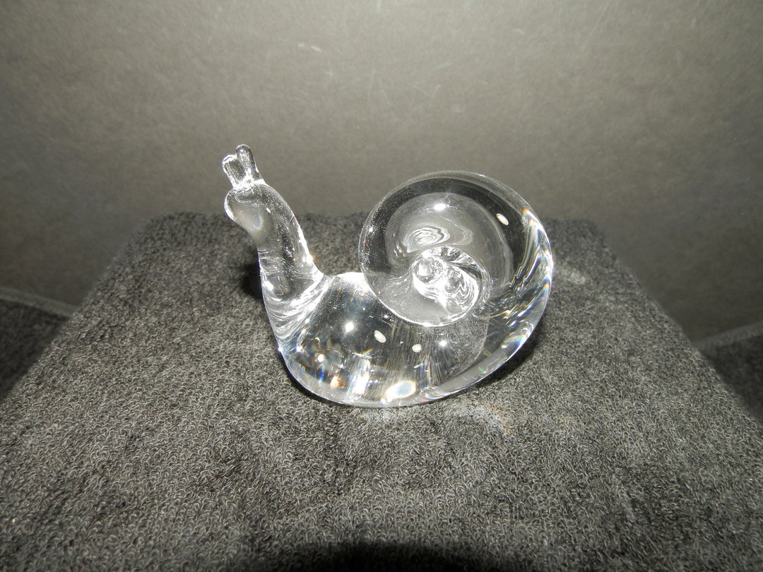 Steuben Snail Figurine Etsy