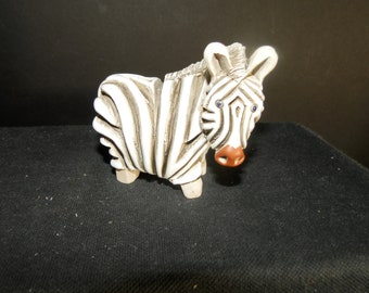 Zebra Figurine Hand-sculpted Clay Animal Ready to Ship - Etsy