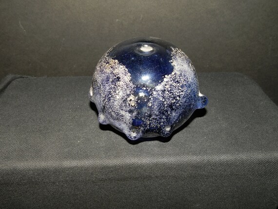 Craig Zweifel Blue Art Glass Oil Lamp Artist Signed | Etsy