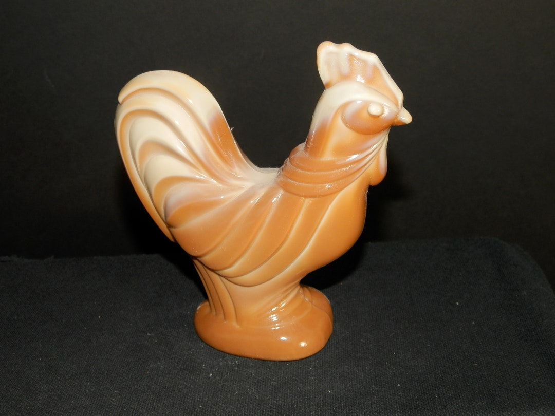Fenton Caramel Slag Rooster - Etsy